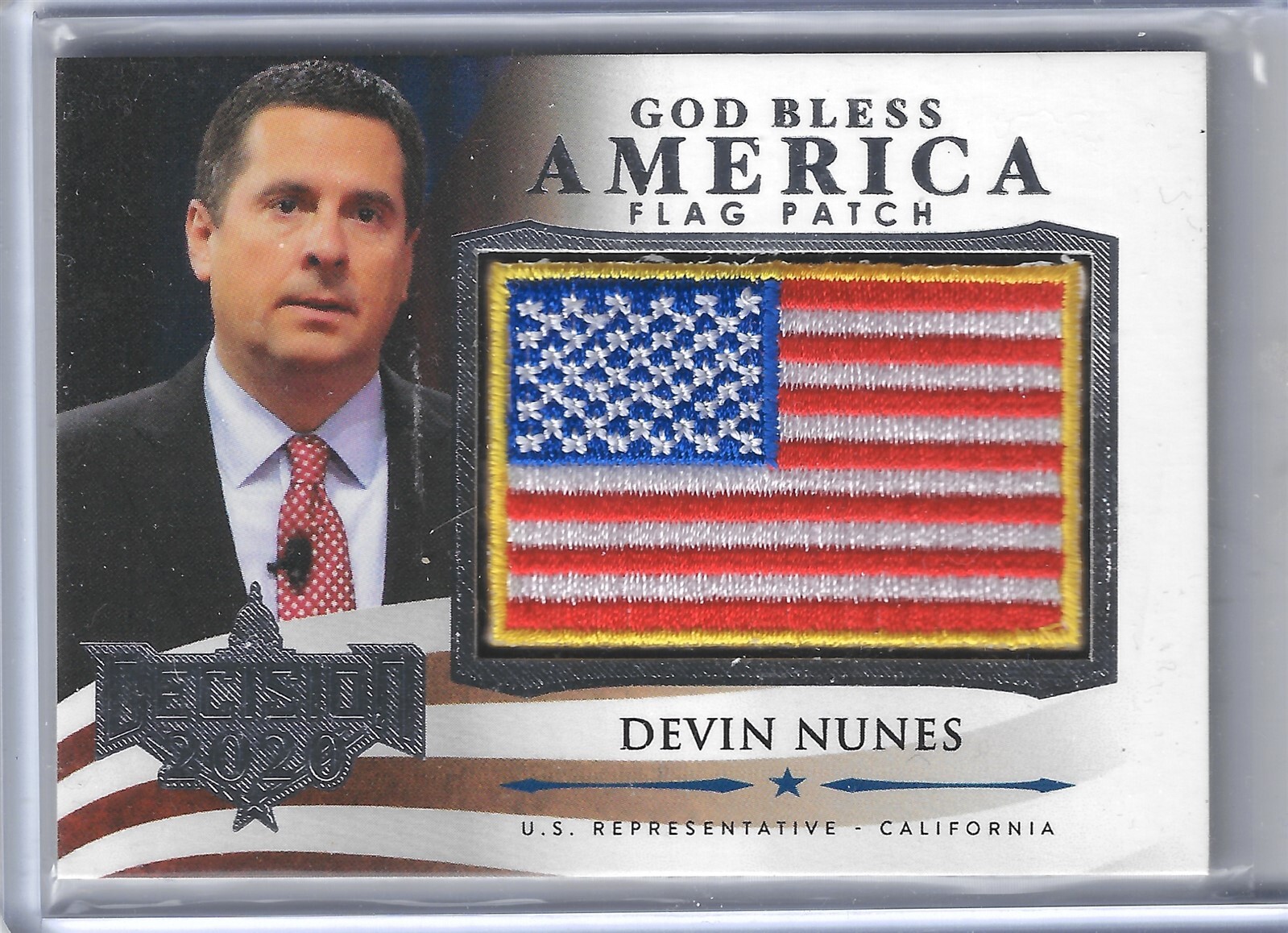 Leaf Decision 2020 God Bless America Flag Patch GBA-16 Devin Nunes NSC ...