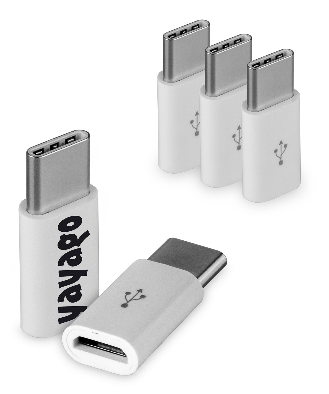 3er Set USB 3.1 Typ-C auf Micro USB Adapter weiß f Google Pixel 6a Type ...