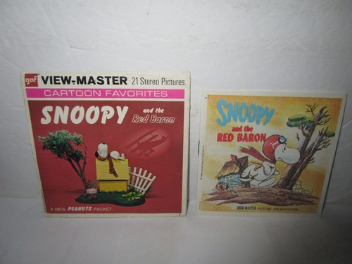 GAF View-Master B412 Snoopy And The Red Baron ENVELOPE AND BOOK ONLY ...