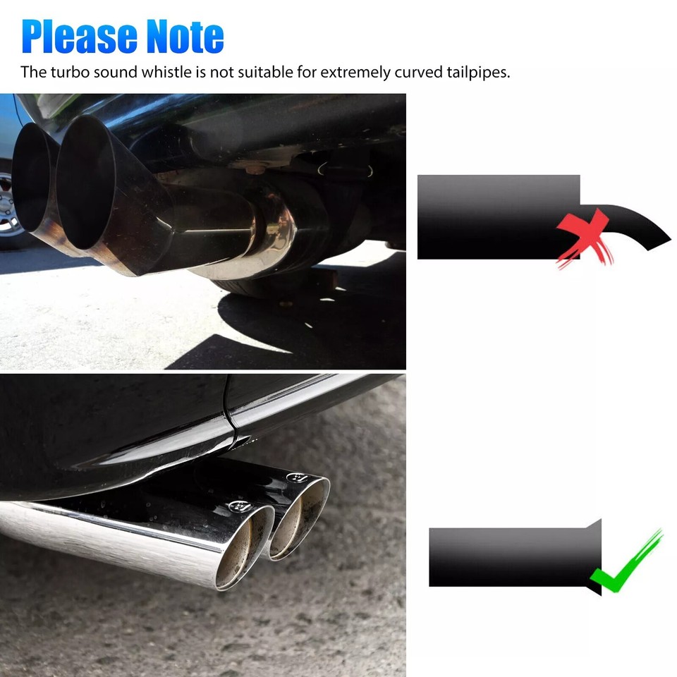 2X Universal Turbo Sound Exhaust Muffler Pipe Whistle Car Oversized ...