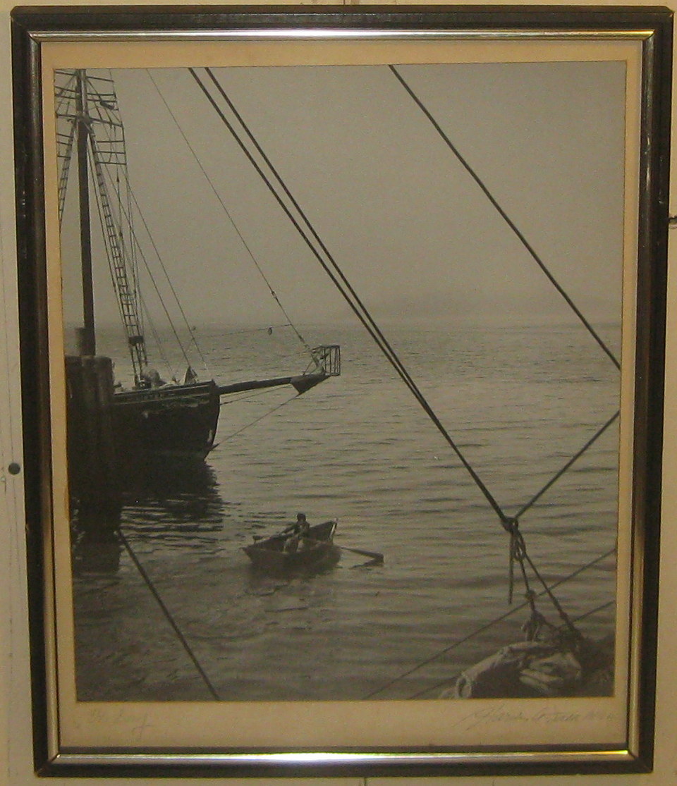 Vintage HARVEY FALK 'The Dory' Young Boy Rowing FLORIDA Pictorialist ...