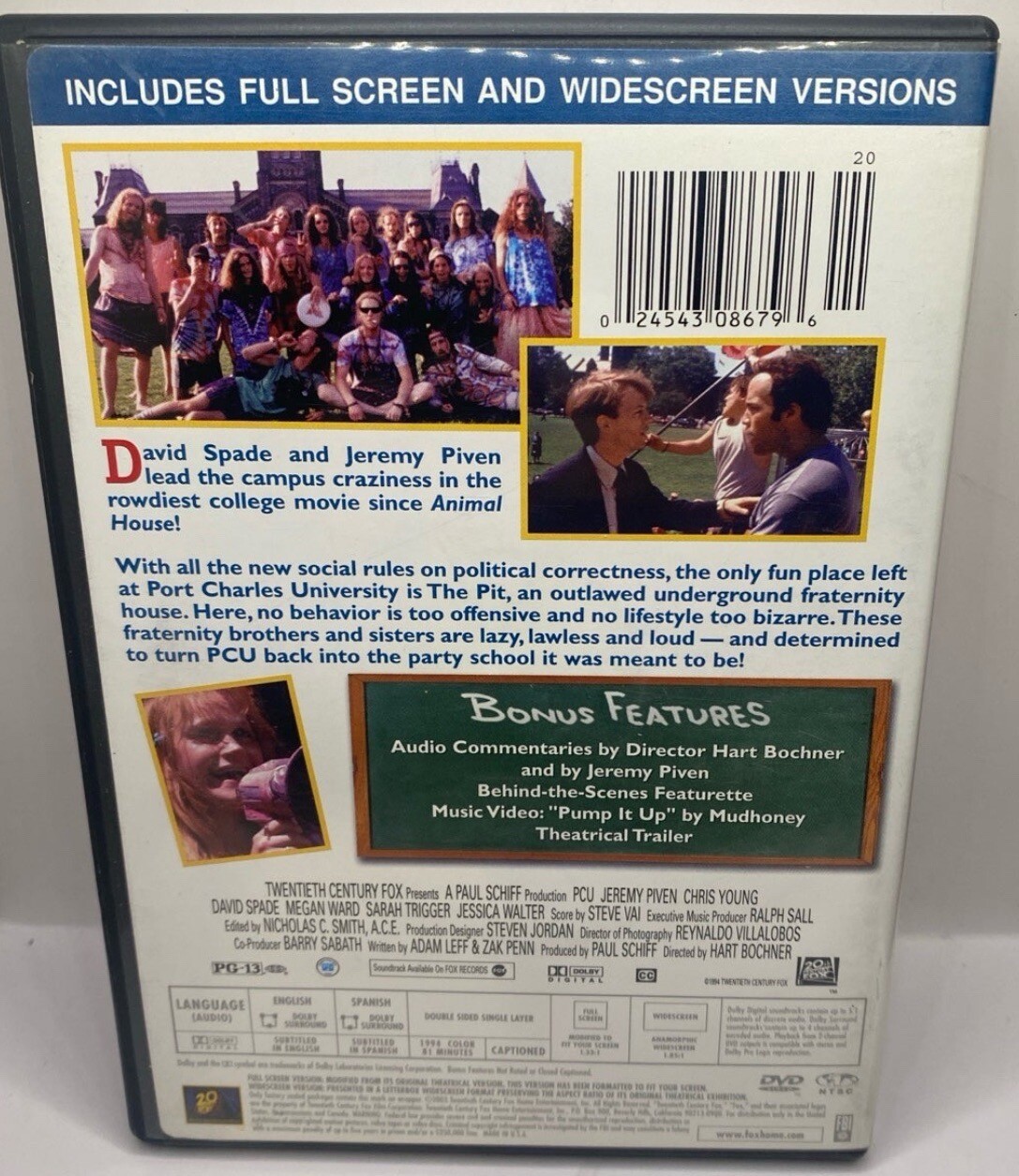 PCU DVD With Insert Great Condition Jeremy Piven, David Spade ...