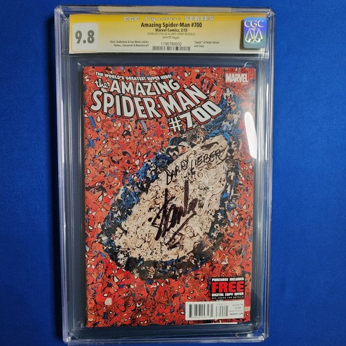 Marvel The Amazing Spider-Man #700 Signed By Stan Lee & Larry Lieber ...