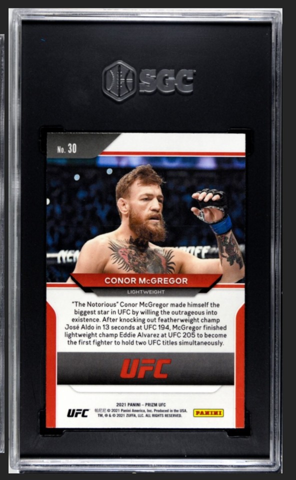 2021 Prizm UFC Conor McGregor #30 Rookie RC - SGC 10 GEM MINT | eBay