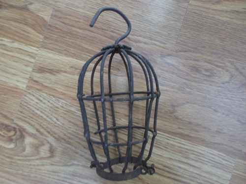 Vintage DROP Work Trouble LIGHT OLD STYLE Cage steam punk w/ Hook | eBay