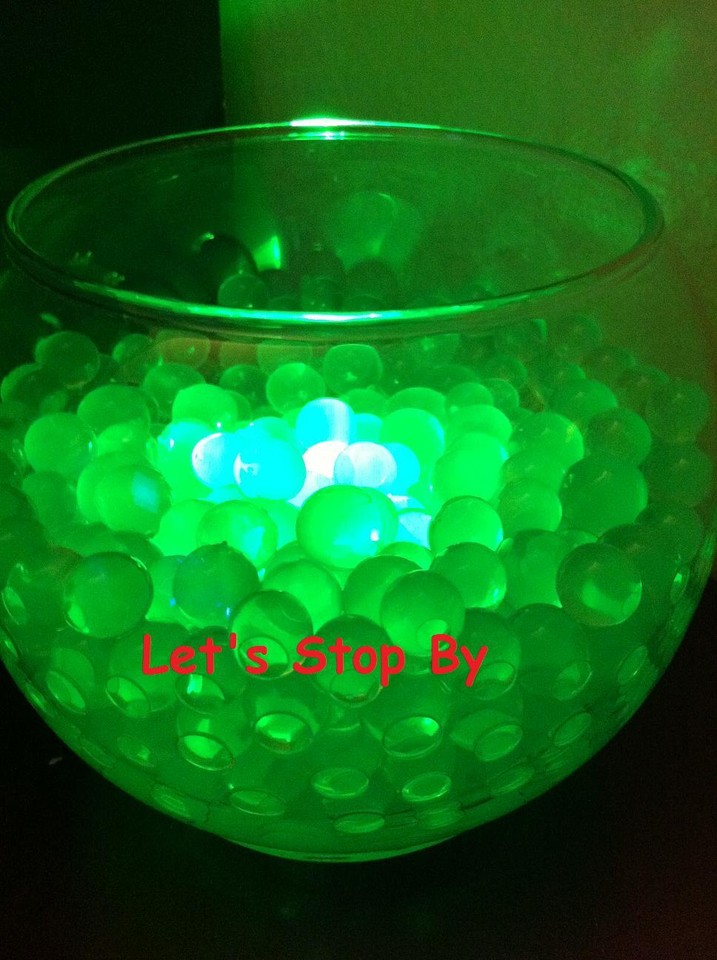 25g Water Pearl Bead + 1 LED Submersible Wedding Floralytes Eiffel ...