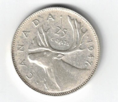 CANADA 1947ML 25 CENTS QUARTER KING GEORGE VI CANADIAN SILVER COIN | eBay
