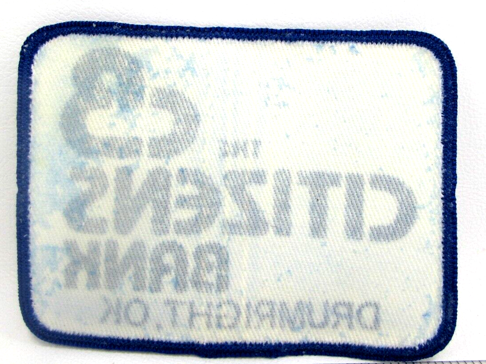 Vintage The Citizens Bank CB Logo Jacket Patch Drumright Oklahoma OK Advertising | eBay UK