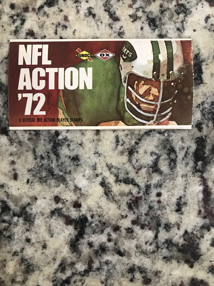 1972 Sunoco NFL Action Stamps HOF Bob Brown, John Riggins Raiders Jets ...