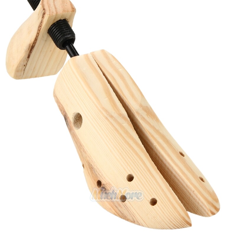 Pair of Adjustable 2-way Expander Wooden Shoe Stretcher for US Mens ...