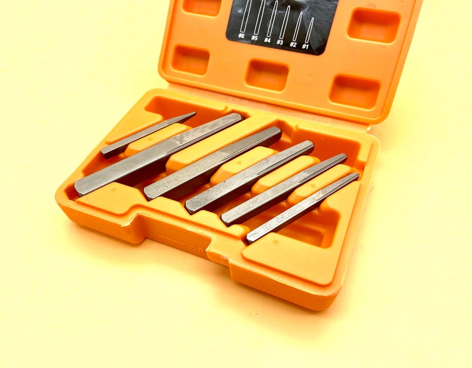 6 Pc Square Easy Out Set Straight Screw Extractor Drill Hog® Lifetime ...