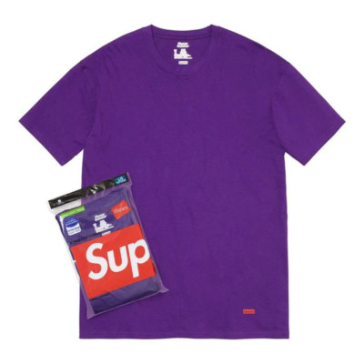 Supreme Hanes Tagless Tees (2 Pack) Purple | eBay