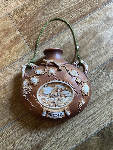 Swagman Australian Pottery Wine Flask Decanter Wall Hanging Vase Rare ...