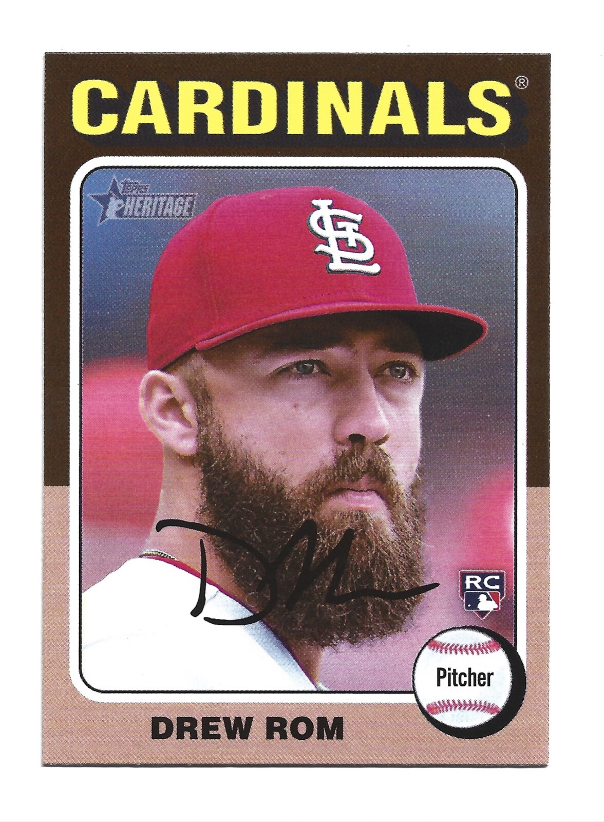 2024 Topps Heritage #382 RC Drew Rom ROOKIE St. Louis Cardinals ...