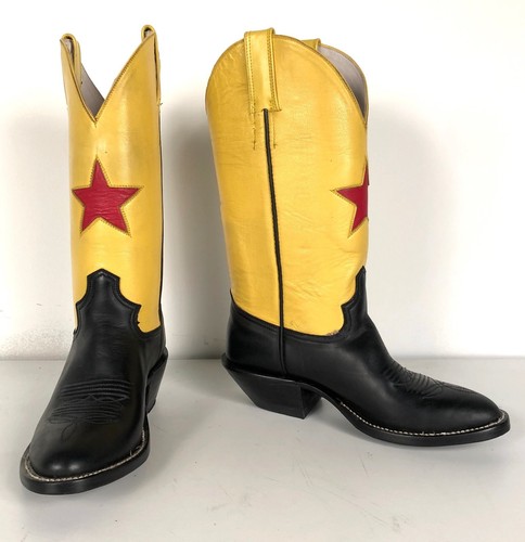 Jose Sanchez Boots, Ladies 6.5B Genuine Black Calf Cowboy Boots w/Spur ...