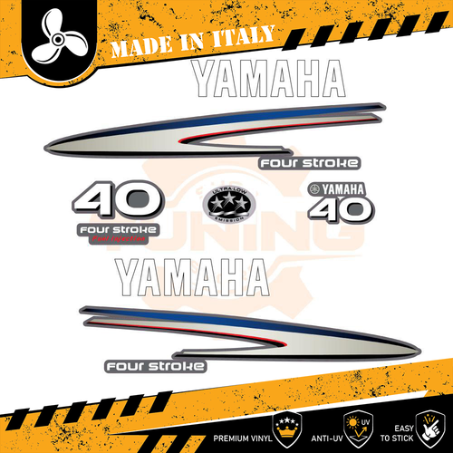 Décalcomanies adhésif Moteur hors-bord Yamaha 40 Ch - Four Stroke F40 ...