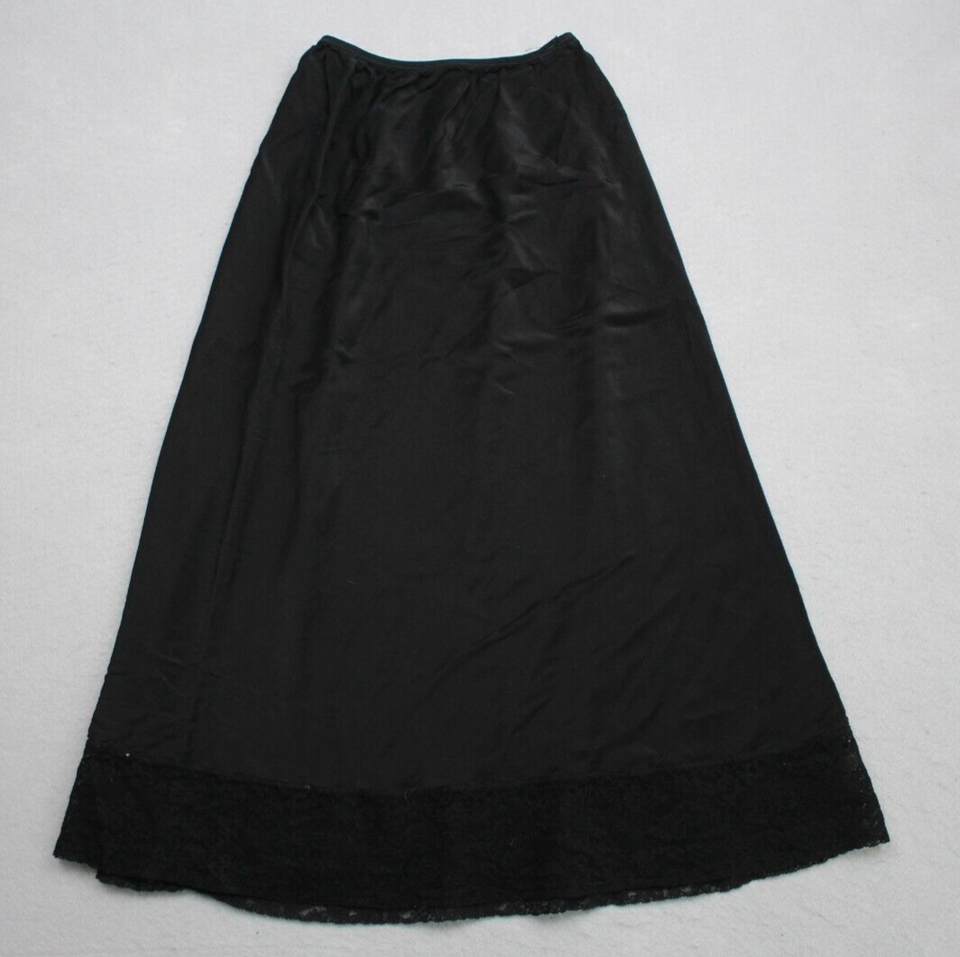 Vintage Seamprufe Half Slip Womens Small Black Nylon Lace Trim 1970s | eBay