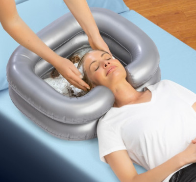 Portable Inflatable Hair Wash Shampoo Bowl in Bed Washing Disabled ...