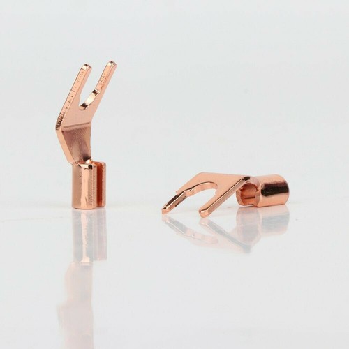 Pure Copper Plated Y Spade Plug Adapter HIFI Audio Speaker Cable ...