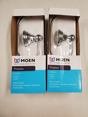 *LOT OF 2* MOEN Preston Single Post Toilet Paper Holder, Chrome *FREE ...