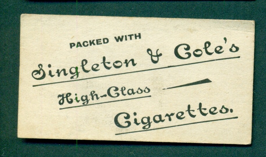 SINGLETON & COLE - ORIENT ROYAL MAIL LINE (FIRM'S NAME) R.M.S. "ORUBA ...