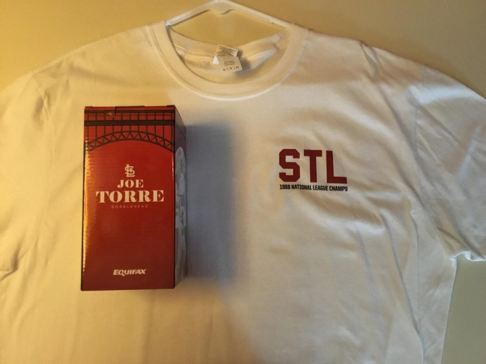 St. Louis Cardinals SGA Joe Torre Bobblehead & Tshirt '68 NL Champs Bob ...