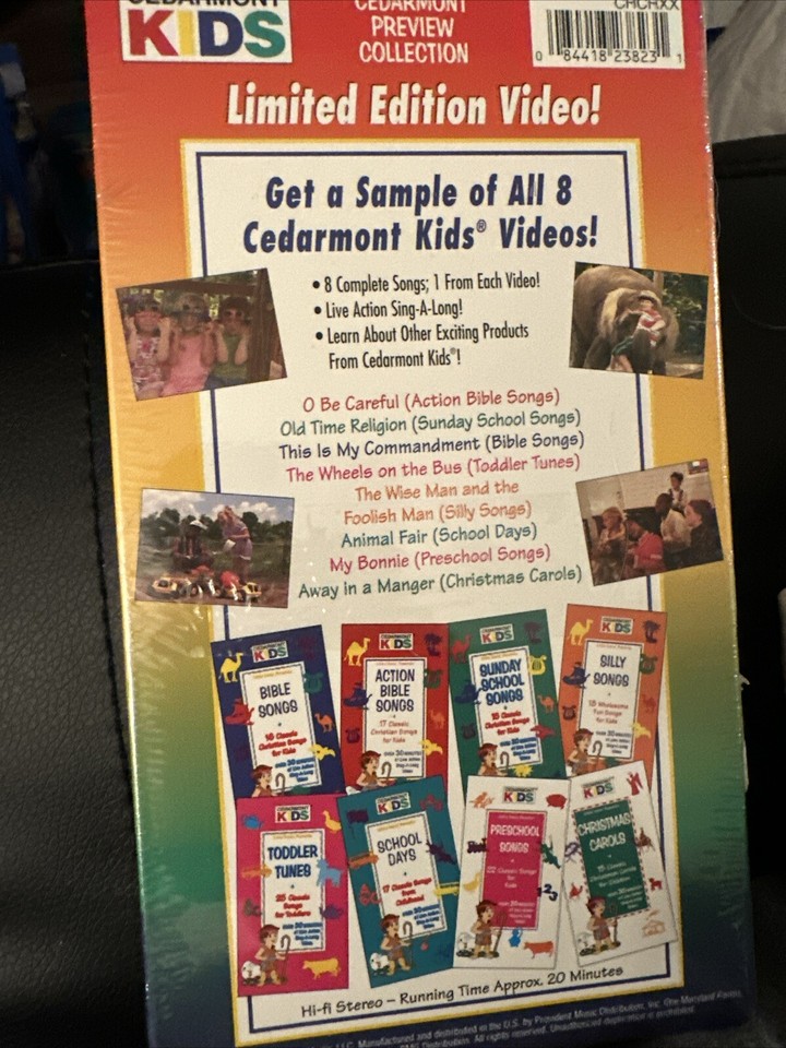 Cedarmont Kids - Cedarmont Preview Collection (VHS) 8 Music Videos for ...