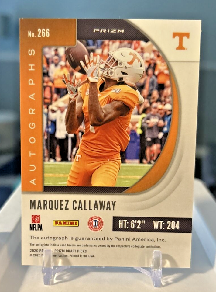 2020 Marquez Callaway Panini Prizm Draft Picks “Blue” Auto RC #266 | eBay