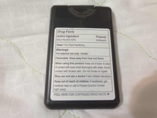Flat Thin Rectangle Hand Sanitizer Spray Travel Pocket Size | eBay