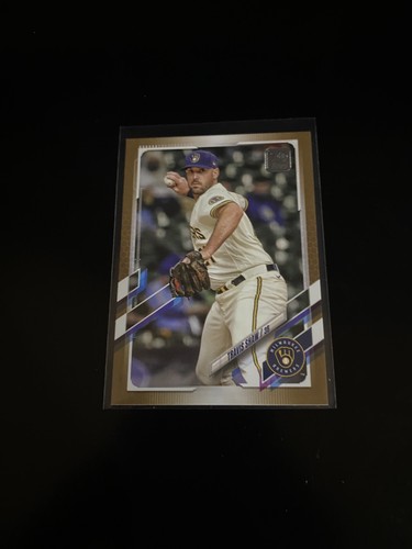 Travis Shaw 2020 Topps Gold Foil /2021 Baseball card Brewers US141 PWE ...