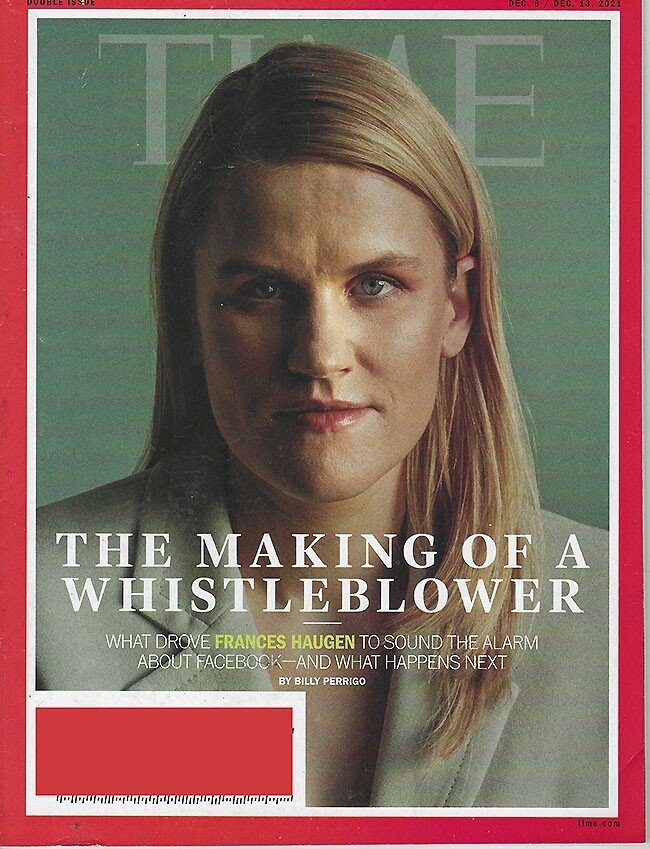 Time Magazine - Making of a Whistleblower - December 6-13, 2021 | eBay