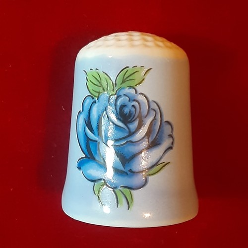 Blue Rose Light Blue Colored Thimble | eBay