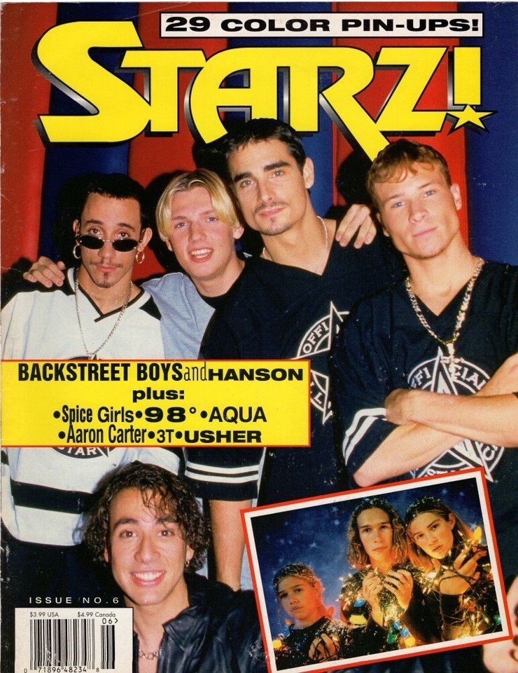 Isaac Ike Hanson talking pose pinup Starz! magazine cover Backstreet ...