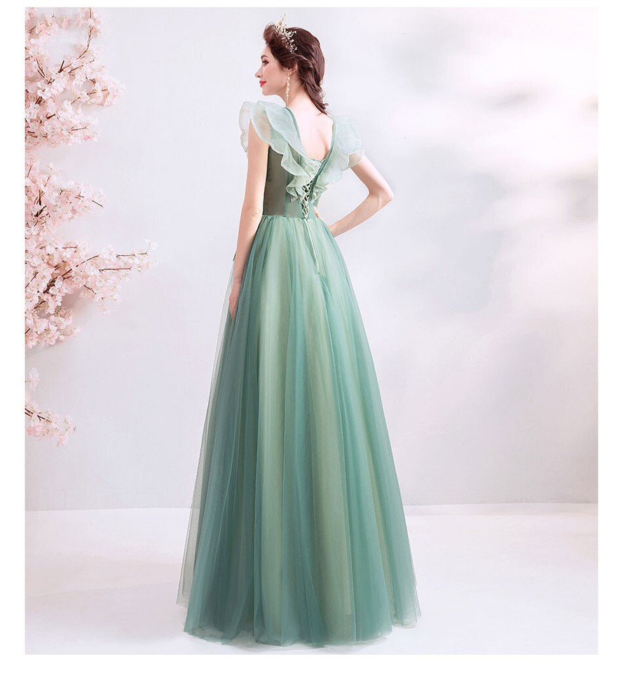 Noble Evening Formal Party Ball Gown Prom Bridesmaid Flowers Host Dress ...