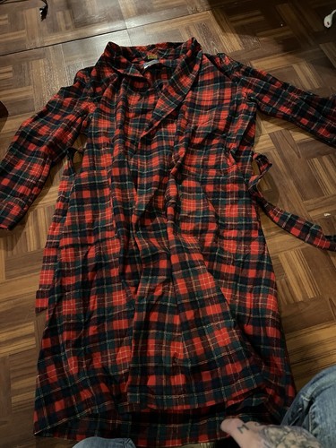 Pendleton Vintage Made In USA 100% Wool Kilgore Tartan Plaid Bath Robe ...