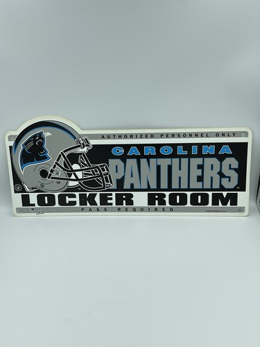 CAROLINA PANTHERS LOCKER ROOM 11"X17" PLASTIC SIGN DURABLE New Football ...