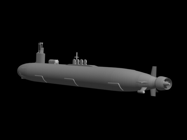 USS Arizona (SSN-803) VA Class Block V SSGN Sub 1:200 scale with ...