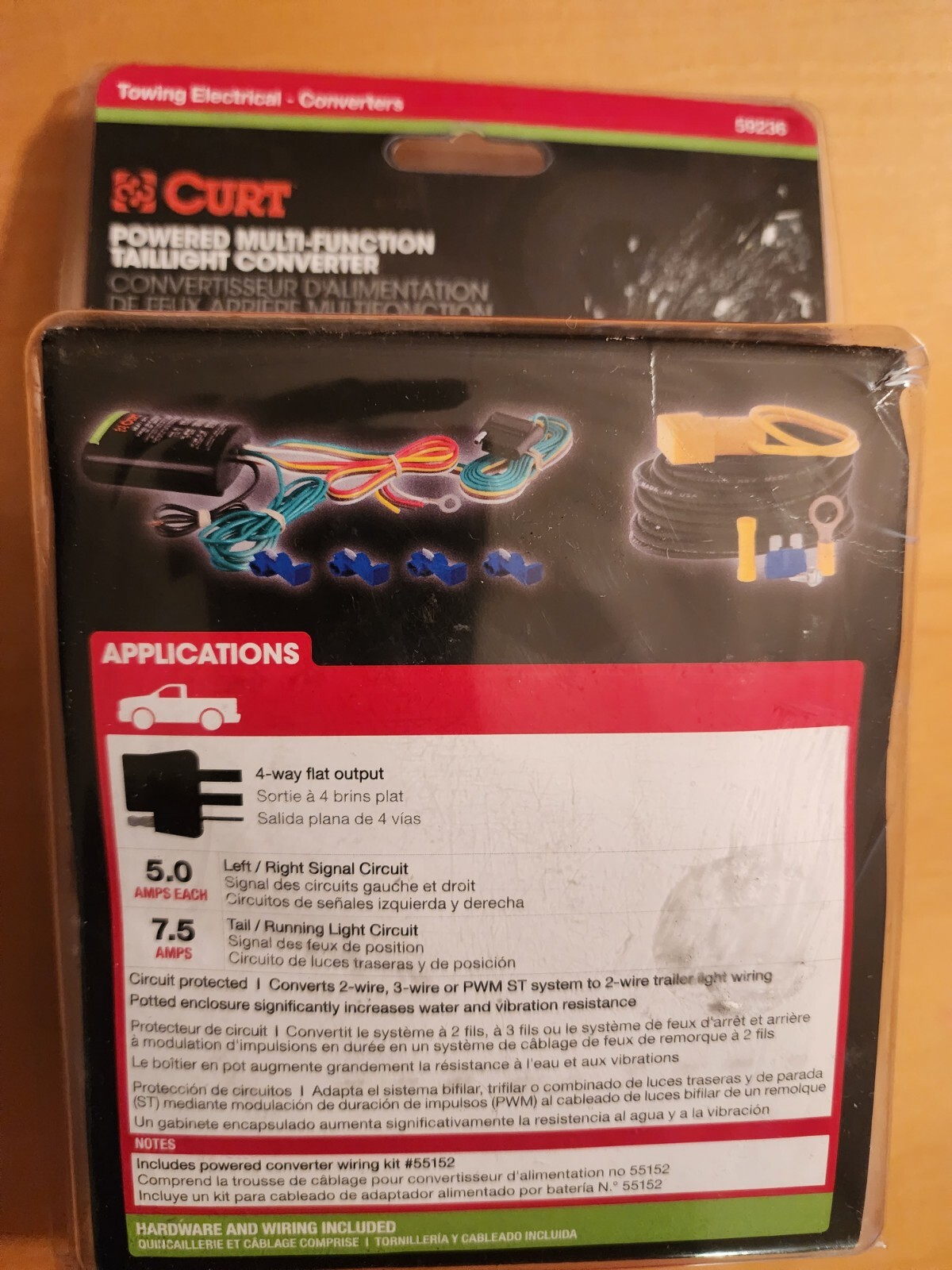 Curt Powered Multi-Function Taillight Converter Model 59236 | eBay