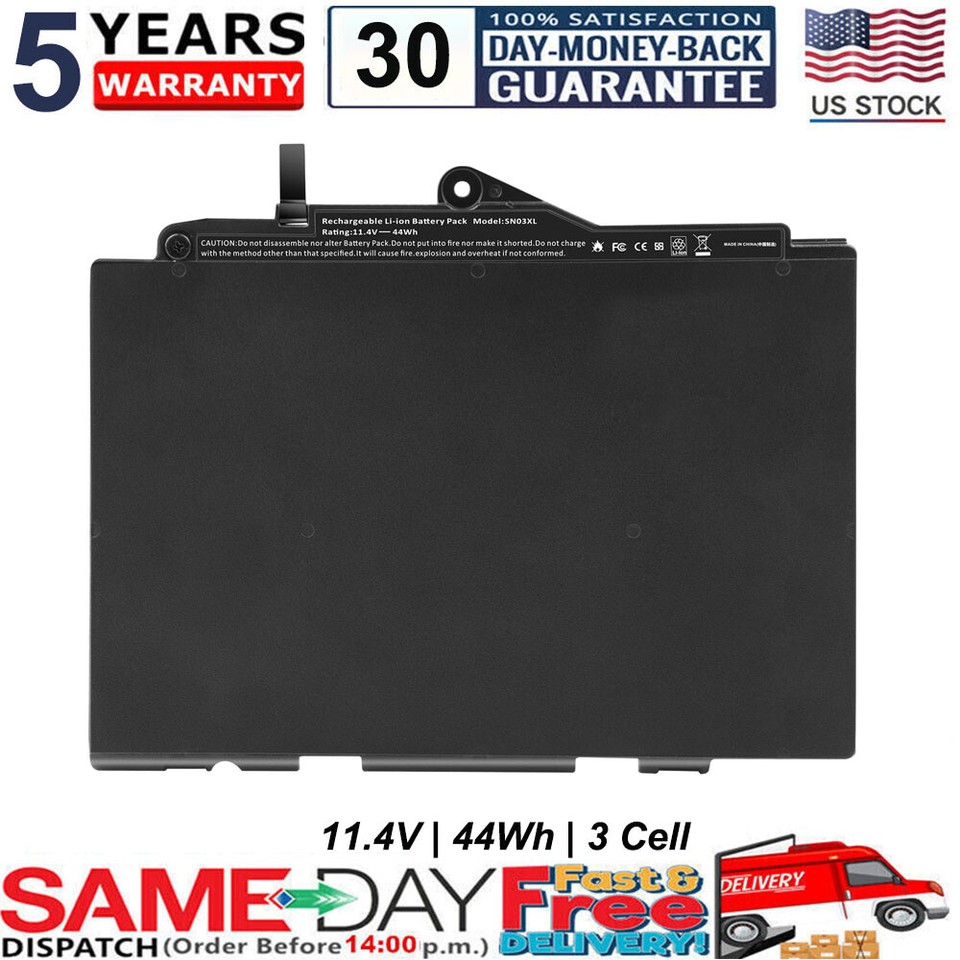 SN03XL SB03XL Battery for HP EliteBook 720 725 820 825 G1 G2 G3 G4 ...