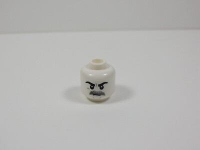 LEGO White Printed Head w/ Gray Mustache Minifig Q7 | eBay