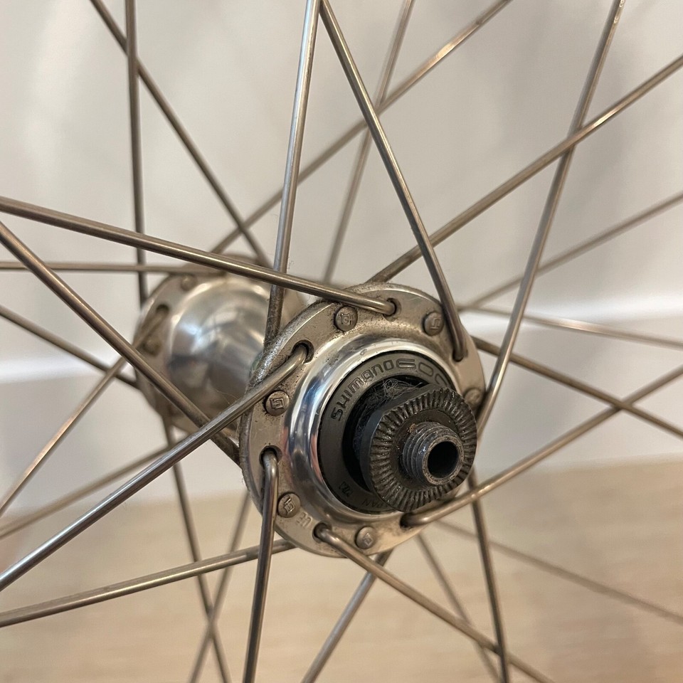 650c Road Bike TT Wheelset Shimano 600 6400 Velocity Aerohead Rims | eBay