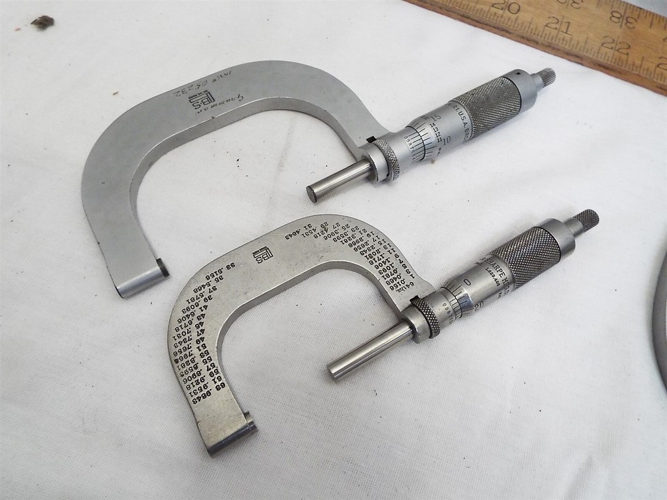 Set Central Tool Outside Micrometers 0-6" Machinist Brown & Sharpe Mic ...