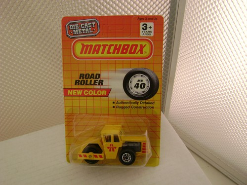 1992 MATCHBOX SUPERFAST MB40 ROAD ROLLER NEW ON CARD | eBay