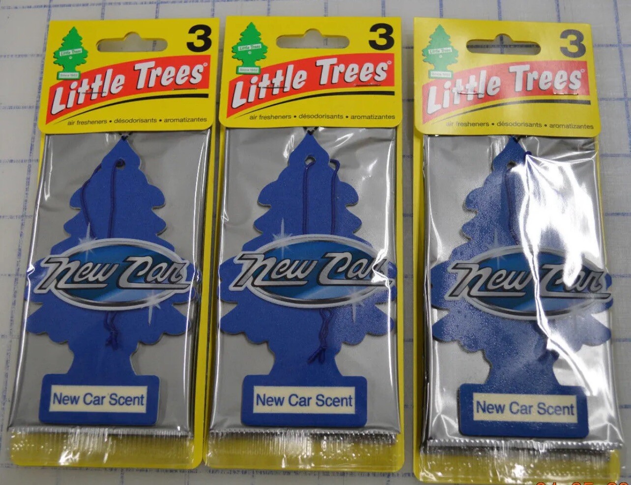 9 NEW CAR SCENT Little Trees Air Fresheners Car 3 Pack x 3 Home Office ...
