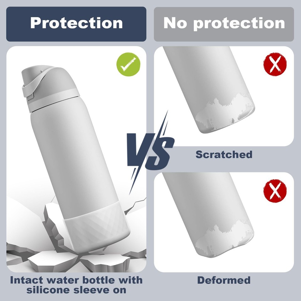 Silicone Boot for Owala Water Bottle 24 oz 32 oz 40 oz, Anti-Slip ...