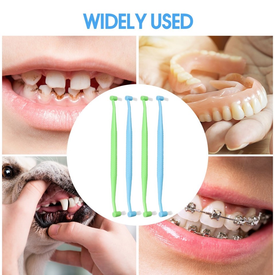 8pcs Tooth Intermediate Double Ended Tooth for Braces Mouth Cleaning ...