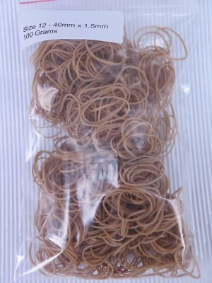 Size 12 Rubber Bands 40mm x 1.5mm 100gm Bag 100851964 TRACKED | eBay