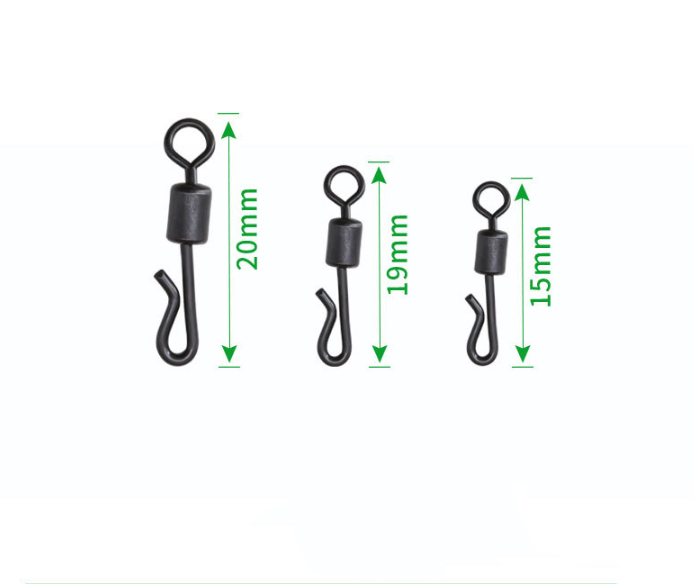 100pcs Spinner Swivels Ronnie Rig Carp Fishing Terminal Tackle Matt ...