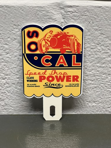 SO CAL Speed Shop Power Thick Metal Plate Topper Gas Oil Station Racing ...