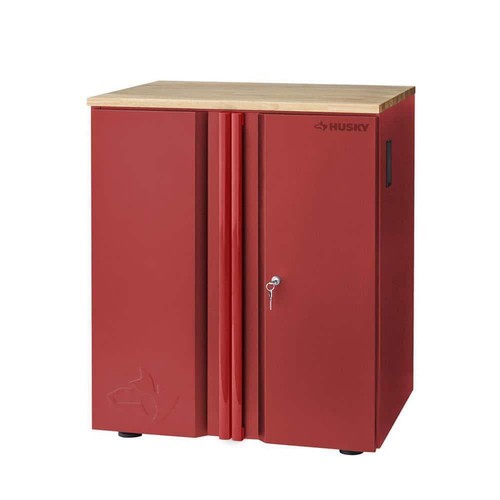 Husky Garage Base Cabinet 28" W x 32" H x 21.5" D Heavy-Duty Welded ...